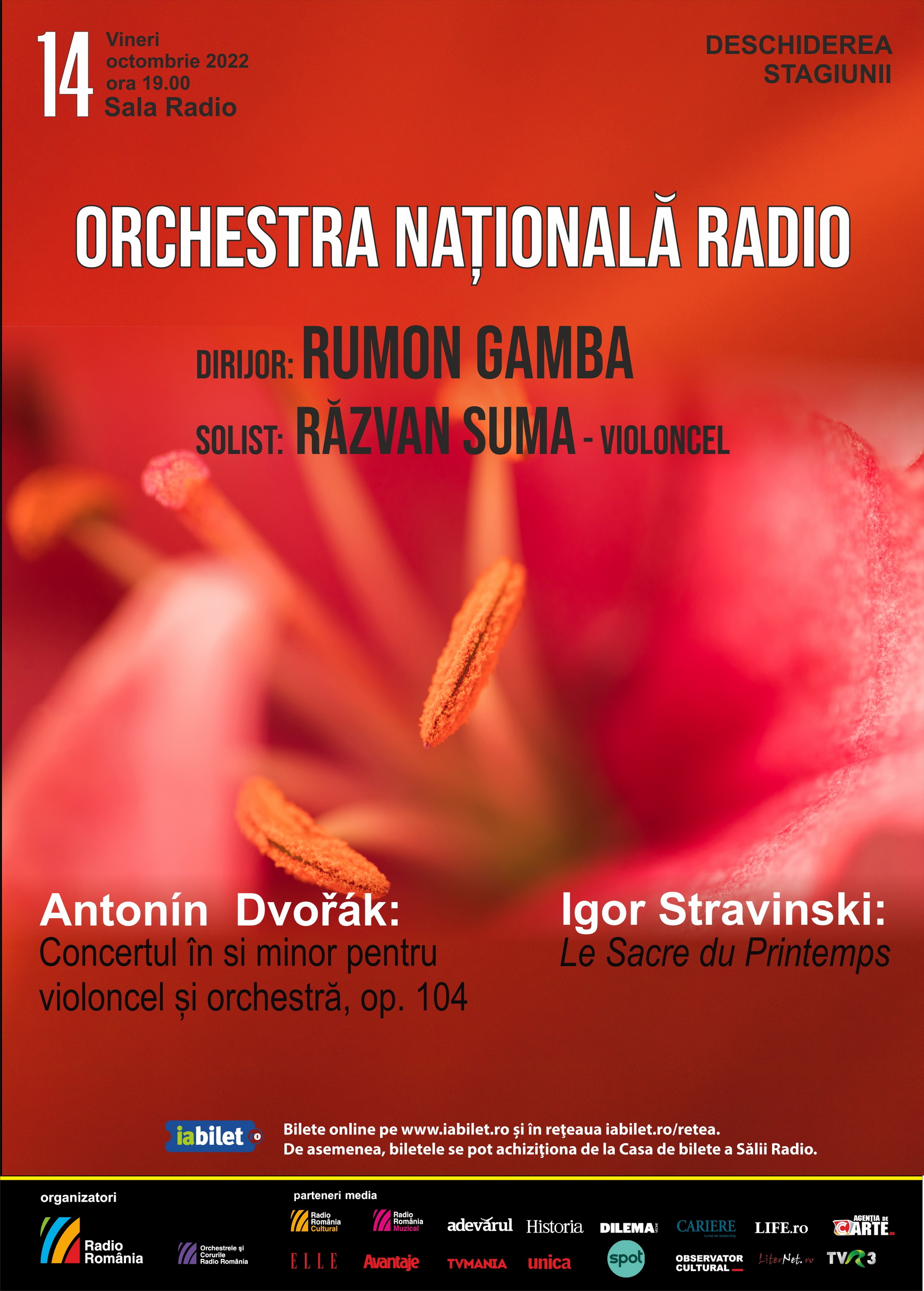 Deschidere extraordinară de stagiune la Sala Radio: RUMON GAMBA ...