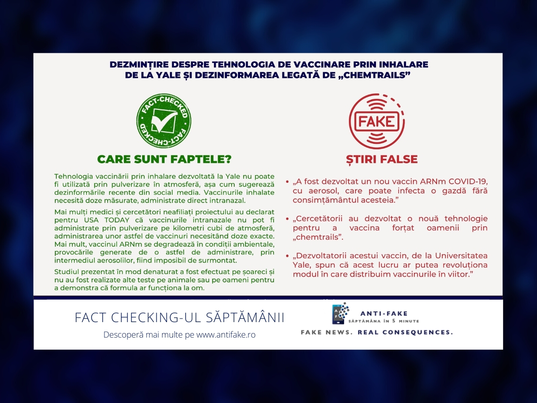 Fact-checking-ul săptămânii: Dezmințire despre tehnologia de vaccinare ...