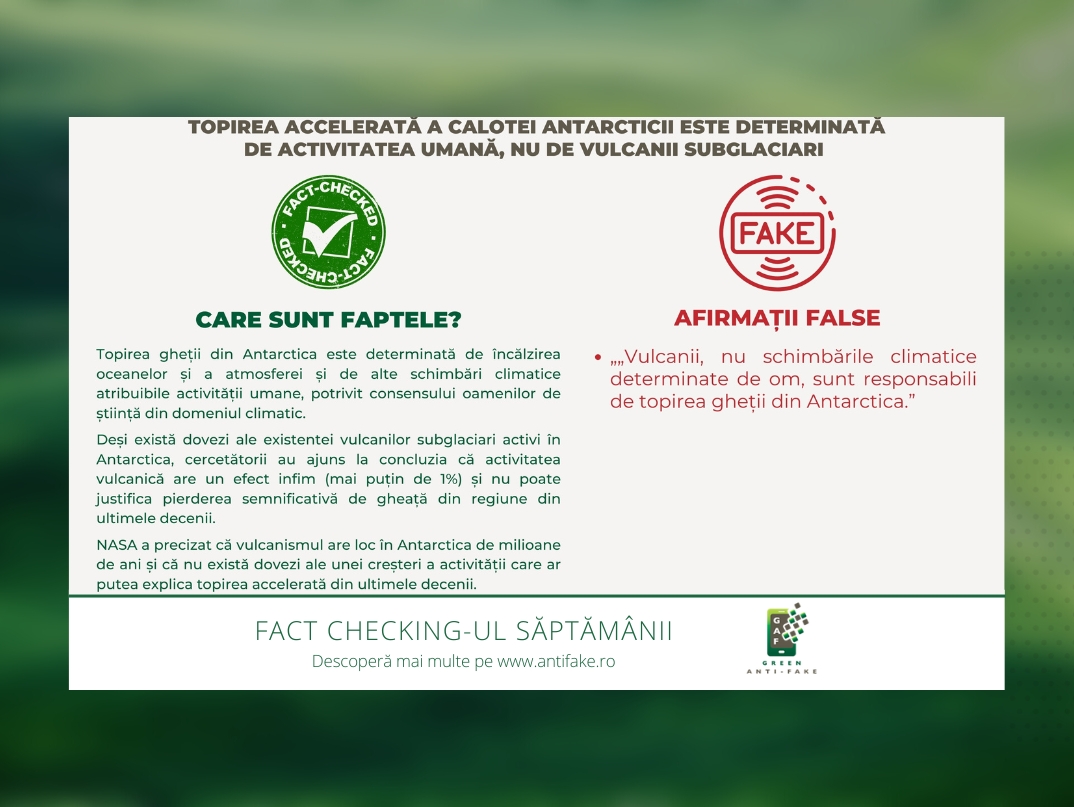 Green fact checking-ul săptămânii: Topirea accelerată a calotei ...