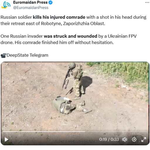 A Russian soldier killed his wounded comrade in battle. He shot him in ...