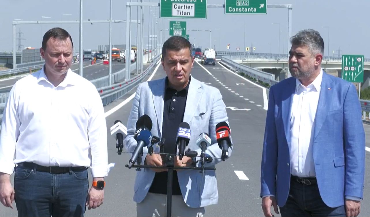 Ciolacu și Grindeanu au inaugurat 10 km din Autostrada A0. De miercuri se va putea și circula ...