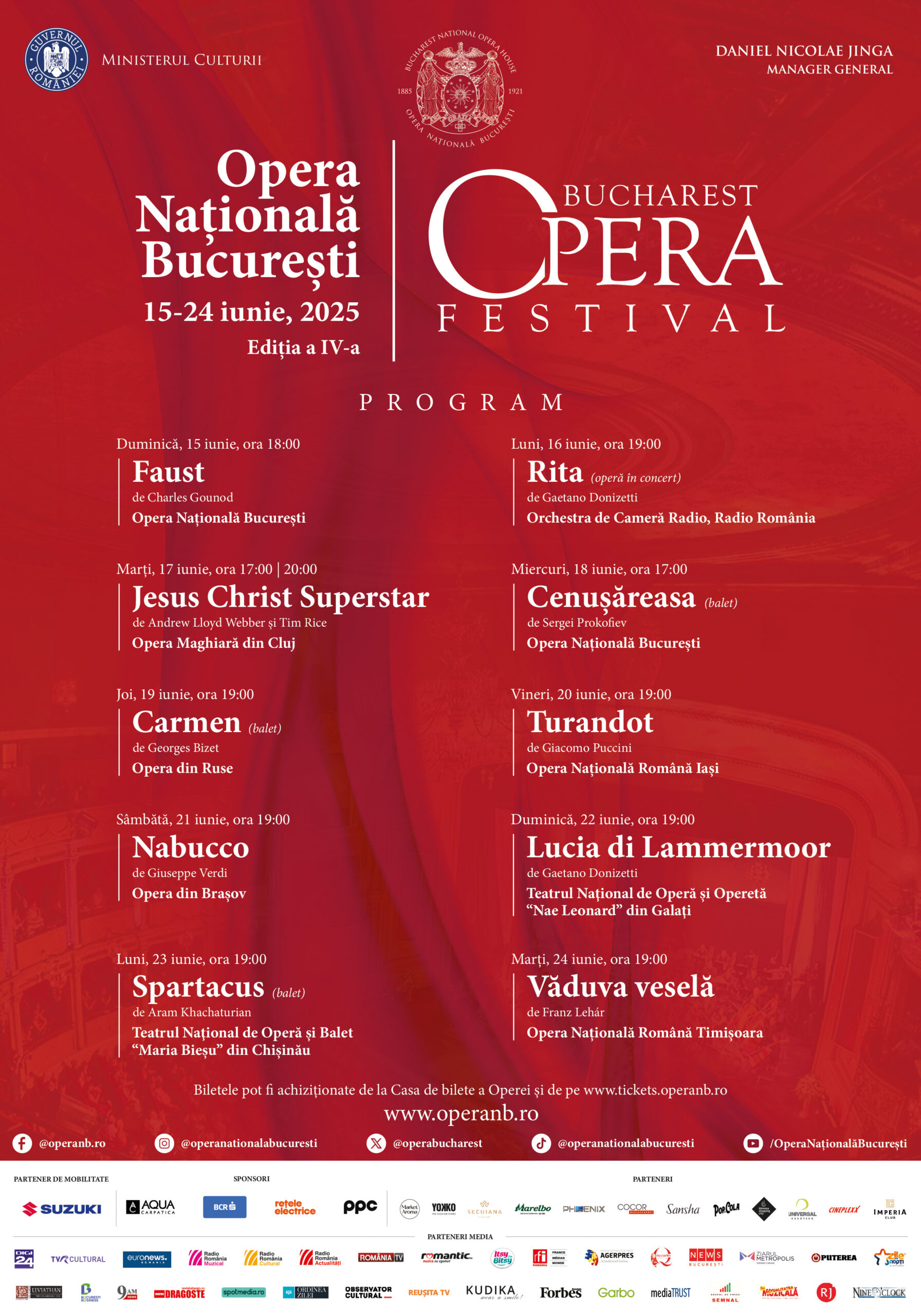 10 spectacole invitate de operă, balet, musical și operetă la Bucharest ...