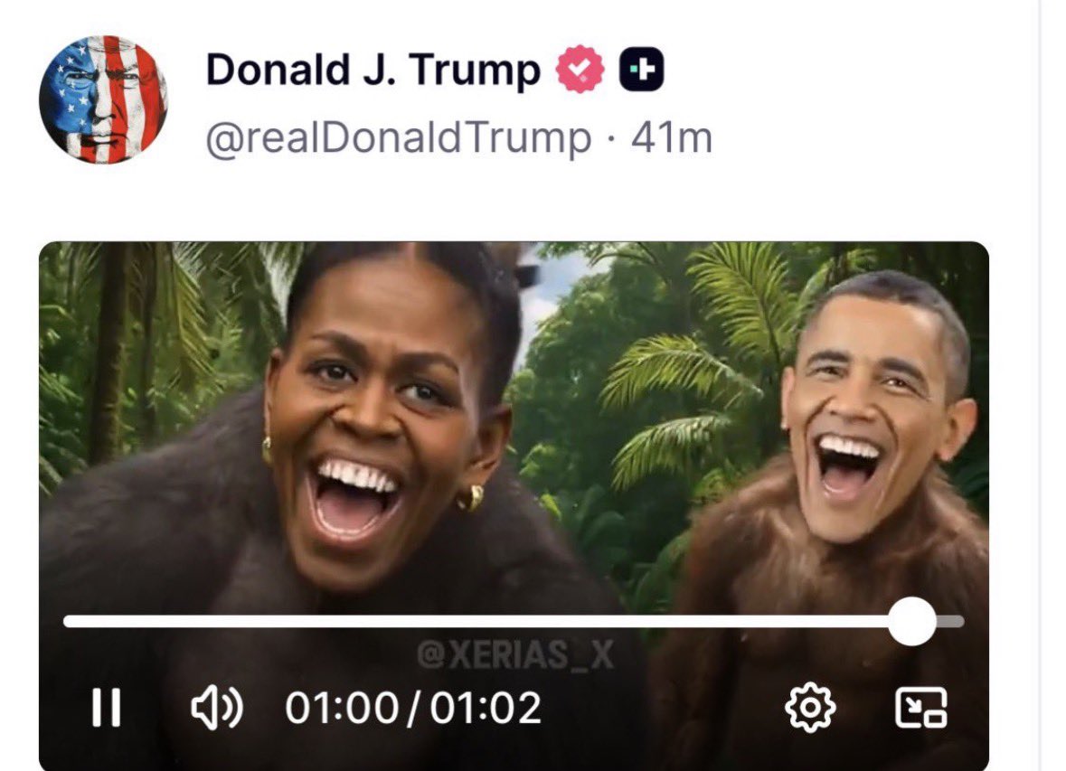 Donald Trump a postat un video în care Barack și Michelle Obama apar ca ...
